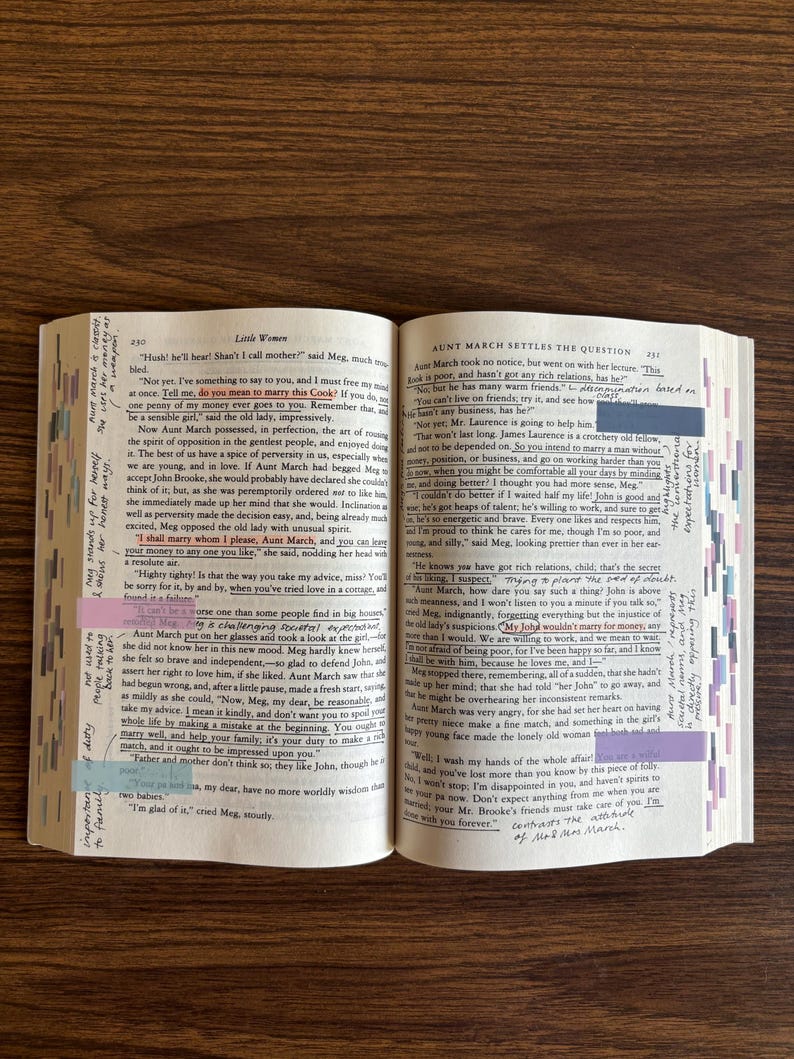 Little Women Annotated Book | Classic Literature | Book Gift | Bookworm | Gifts for Booklovers ...