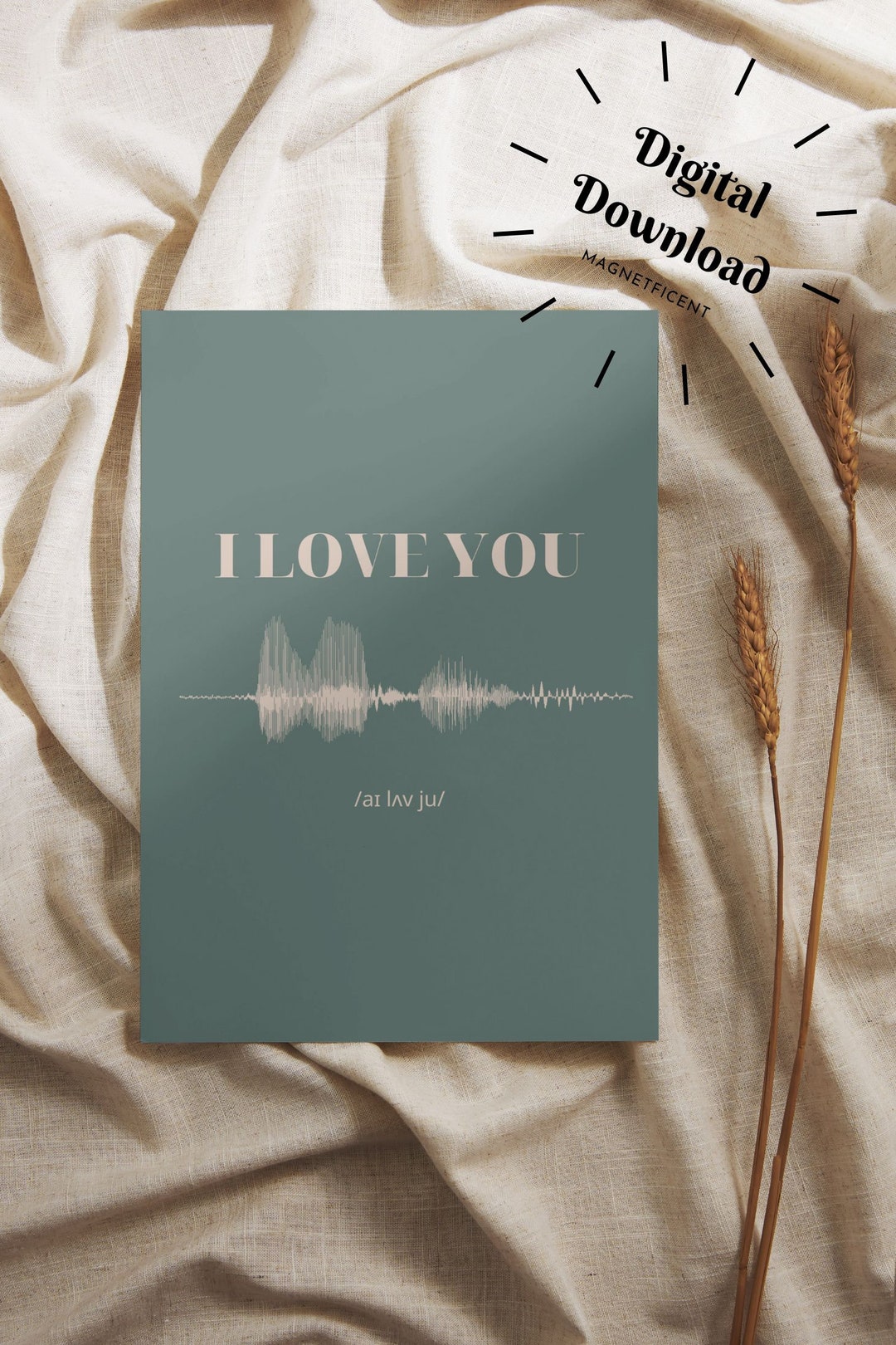 Custom Soundwave Art Digital Download, Personalized Voice Message, Last ...