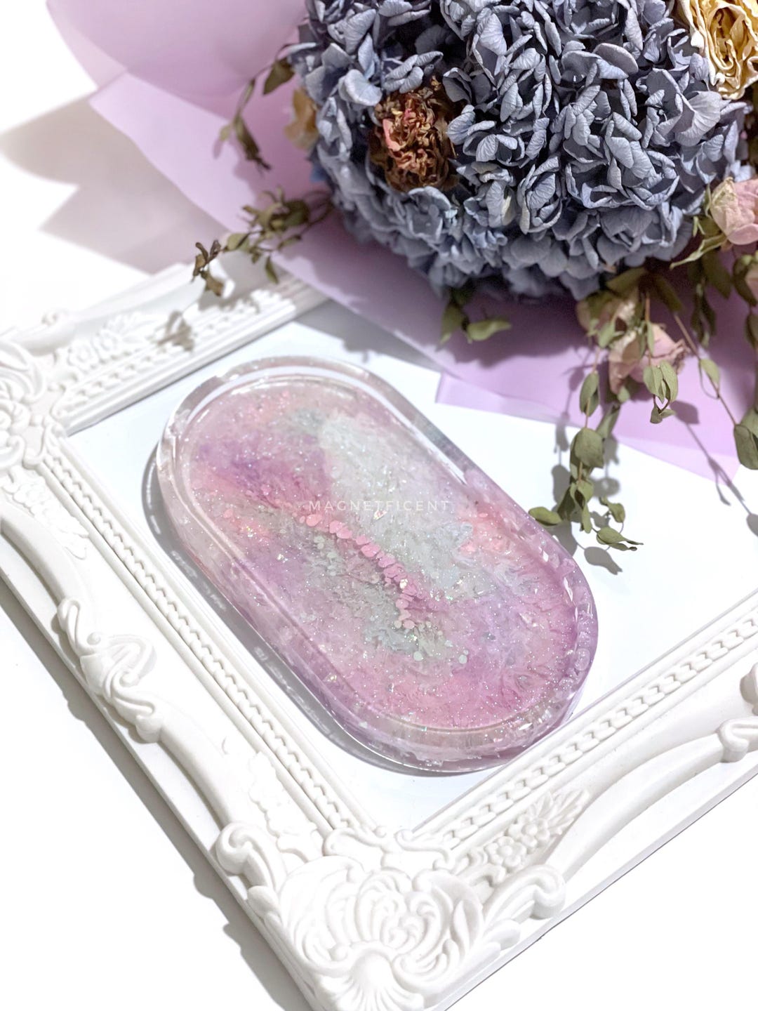 Pastel Valet Tray, Cute Key Bowl, Oval Catchall Tray, Desk Organizer ...