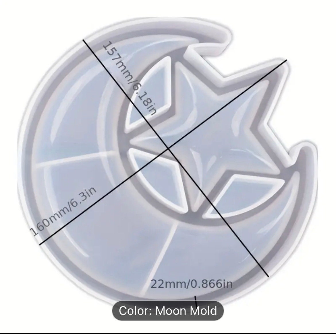 Crescent Moon Valet Tray, Cute Key Bowl, Catchall Tray, Celestial Desk ...