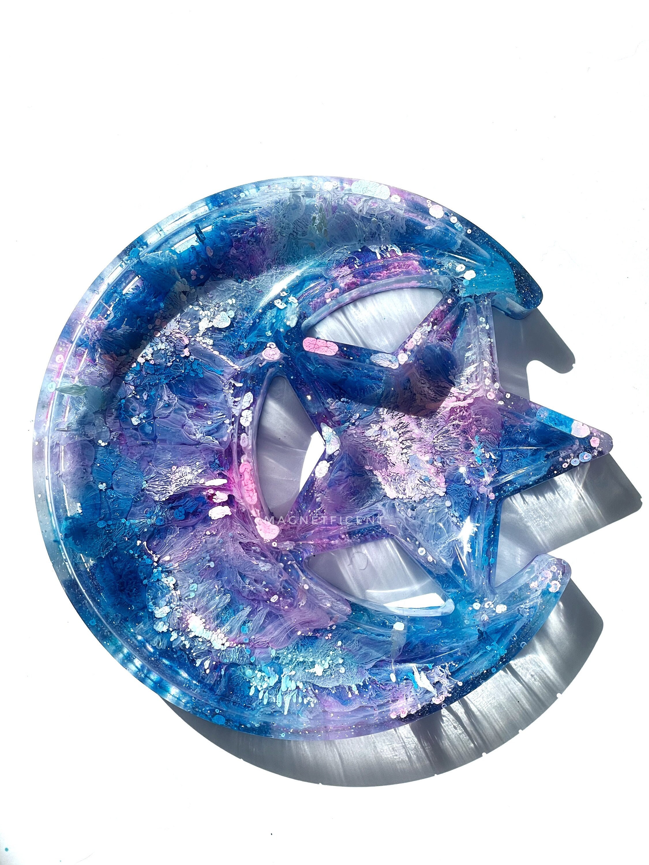 Crescent Moon Valet Tray, Cute Key Bowl, Catchall Tray, Celestial Desk ...