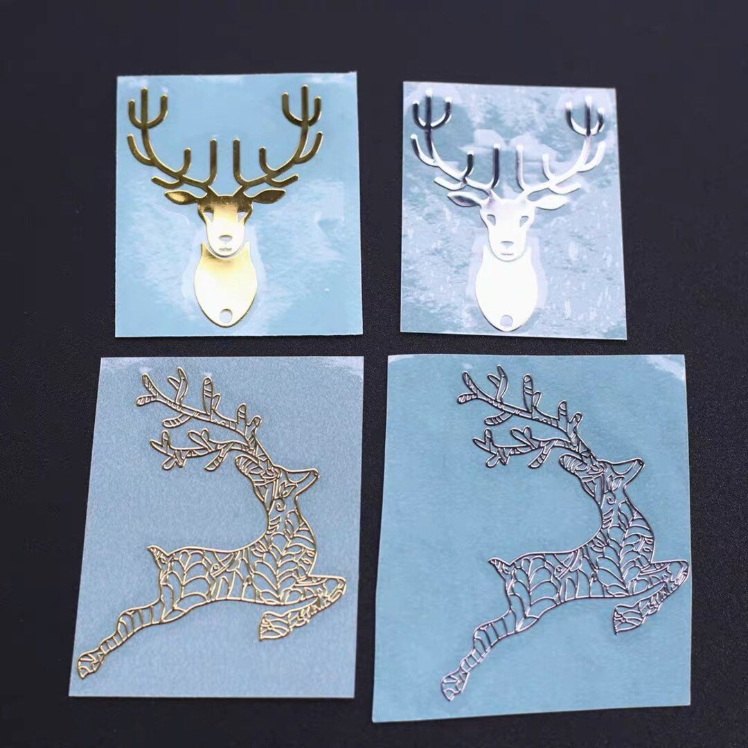 Reindeer Die Cut Stickers, Deer Head Decal, Woodland Deer Cutout ...