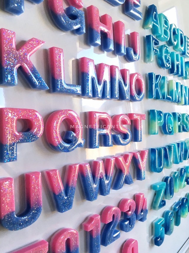 Ocean Resin Alphabet Set Resin Letter Magnet for Board | Etsy