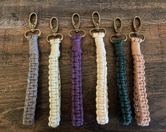Macrame Wristlet Macrame Key Fob, Wristlet, Lanyard, Boho Wristlet ...