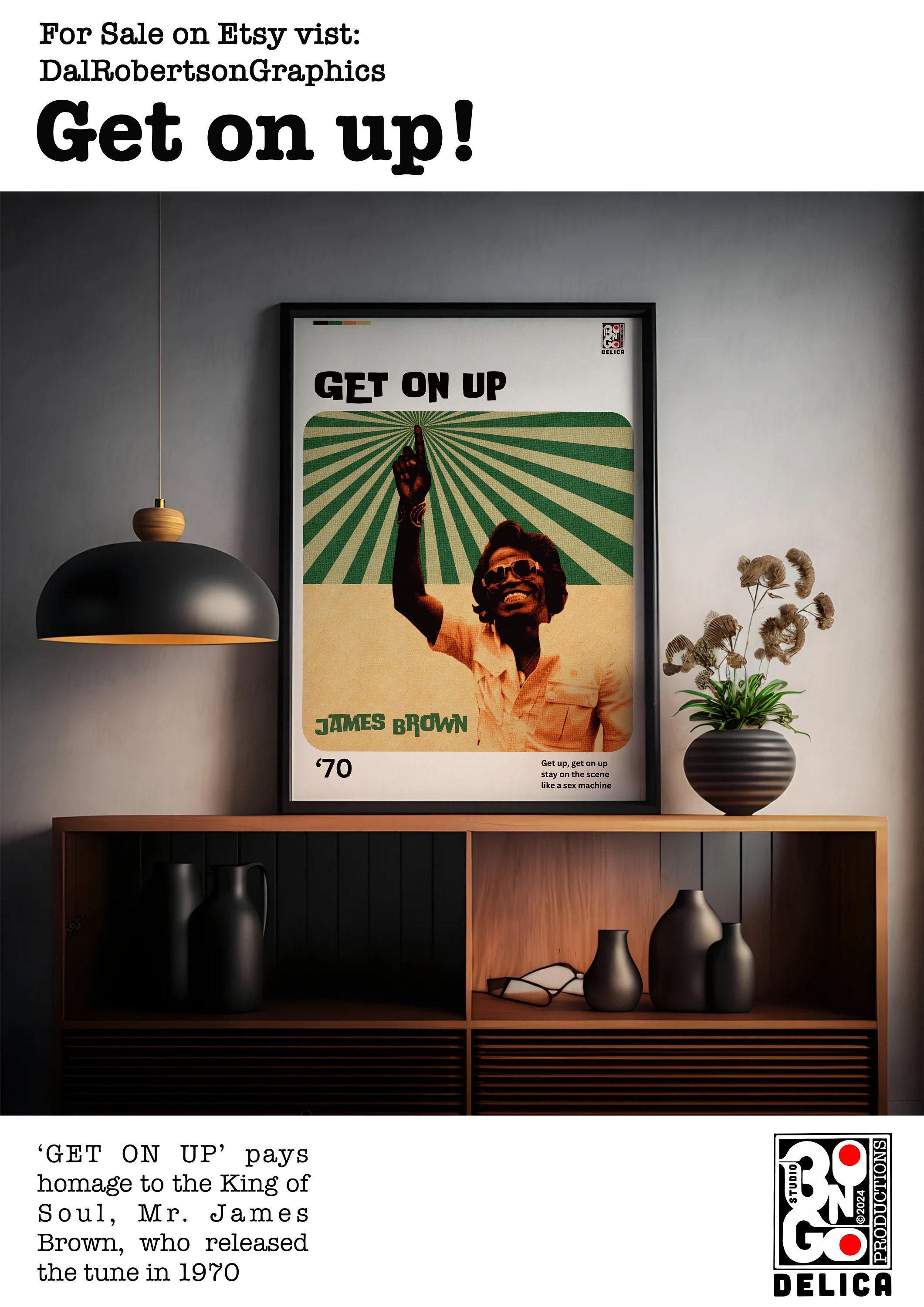 James Brown Poster ‘get on Up’ - Etsy