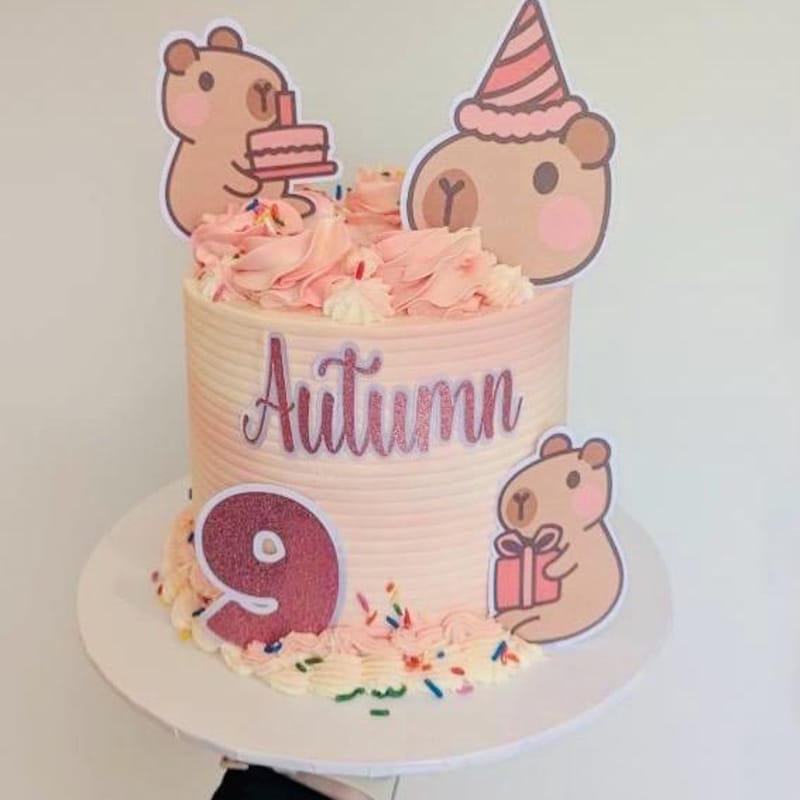 Capybara Birthday Cake - Etsy UK