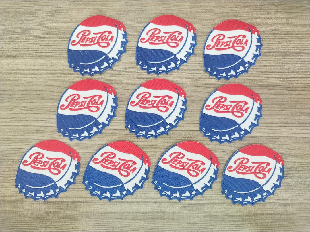 10 Pcs Pepsi Lid Soda Cola Food Drink Diet Iron on Patch Embroidered ...