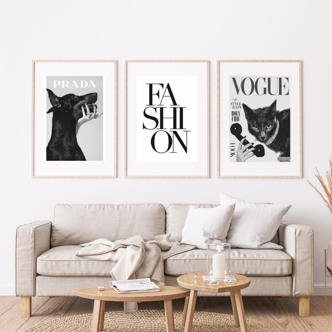 Feminist Poster Chic Wall Decor Prints, High End Fashion, Set of 3 ...