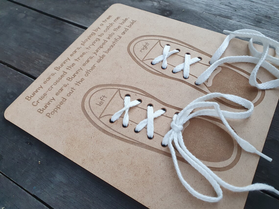Learn To Tie Shoelaces Shoes Learning Aide Teach Knot | Etsy