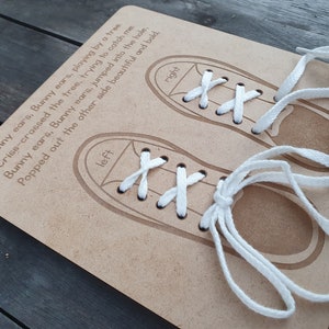 Learn to Tie Shoelaces Shoes Learning Aide Teach Knot Montessori ...