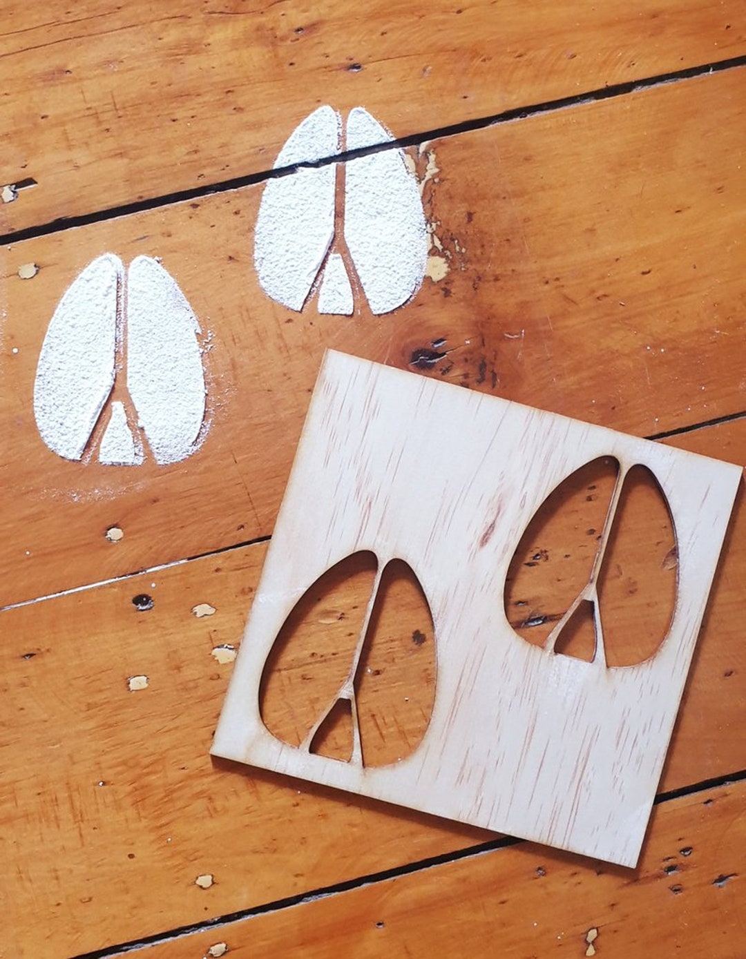 Rudolph Reindeer Footprint Hoof Hooves Stencil Bootprint Xmas Christmas ...