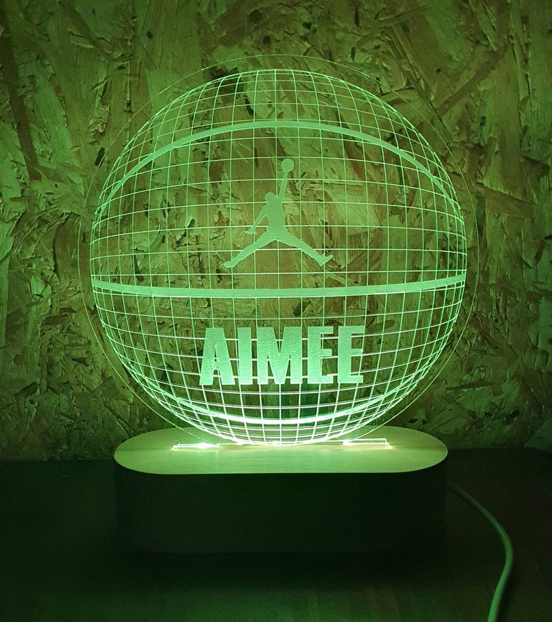 Personalised 3D Basketball Night Light LED Base Multicolour - Etsy ...