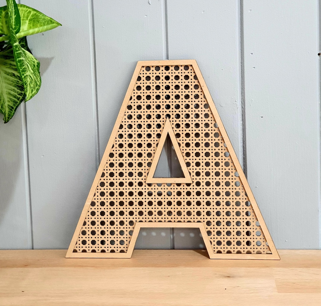 Rattan Wicker Letter Style Laser Cut Home Decor Letters Styling Shabby ...