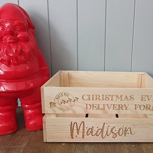Christmas Eve Crate December First Box Stackable Personalised Custom ...