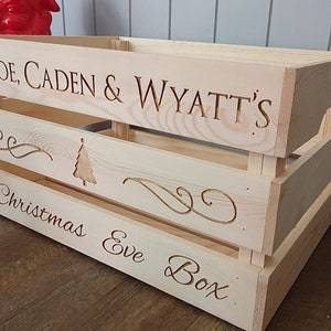 Christmas Eve Crate December First Box Stackable Personalised Custom ...