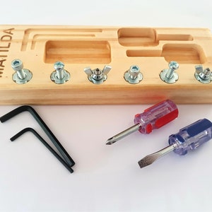 Montessori Wooden Screw Board / Educational Toy / Natural Toy / Kids ...