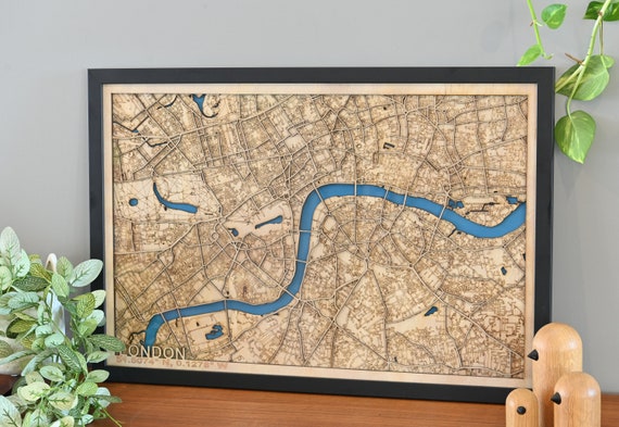 London England UK City Layered City Map Lasered Cut Ply Full - Etsy ...