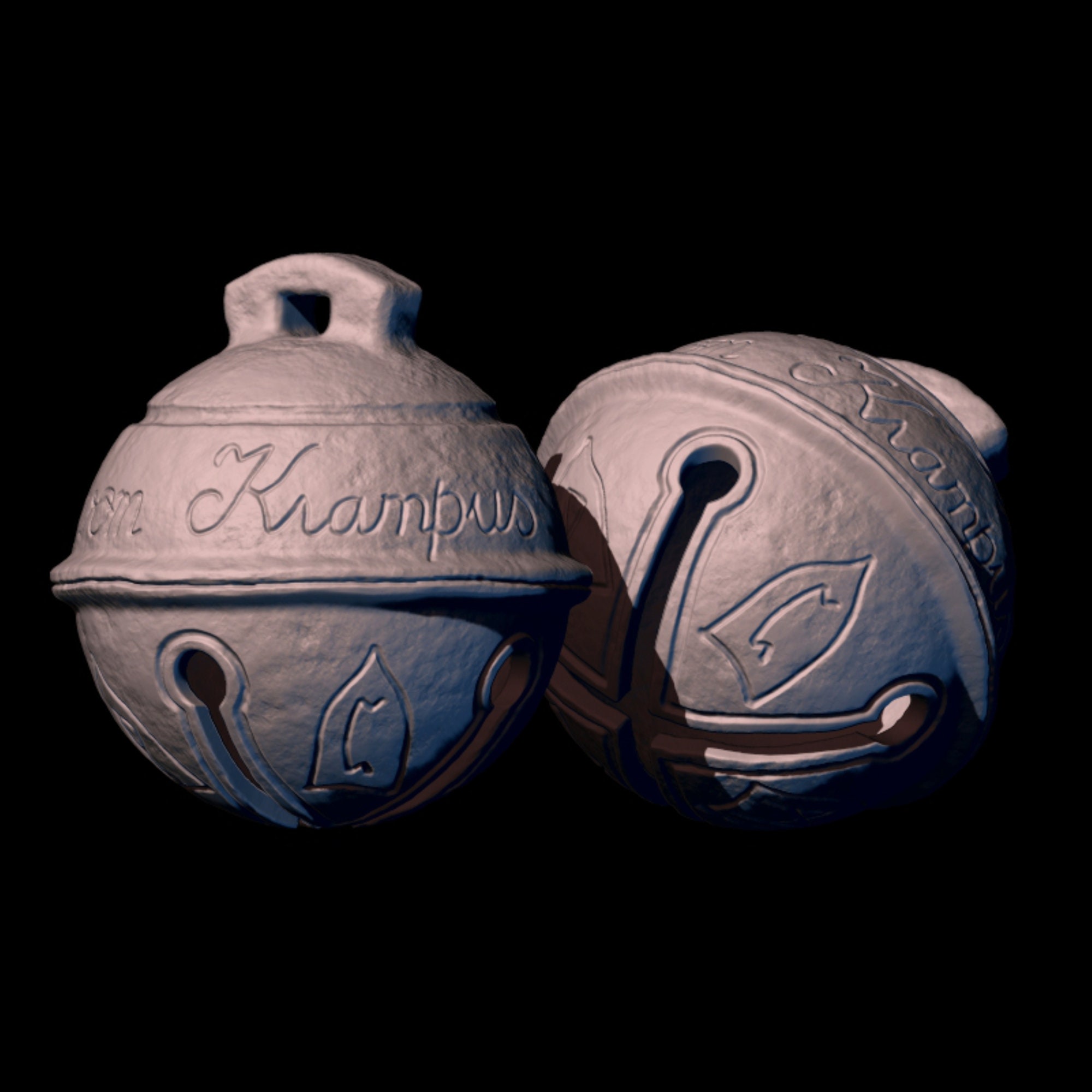 Krampus Bell 3D Print File: Gothic Christmas Ornament STL - Etsy