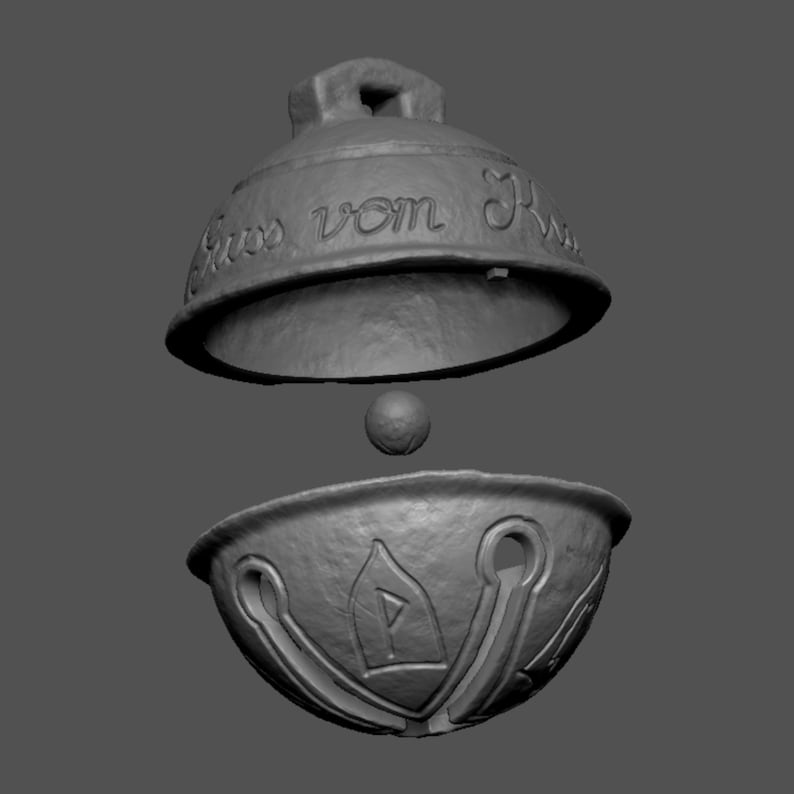 Krampus Bell 3D Print File: Gothic Christmas Ornament STL - Etsy