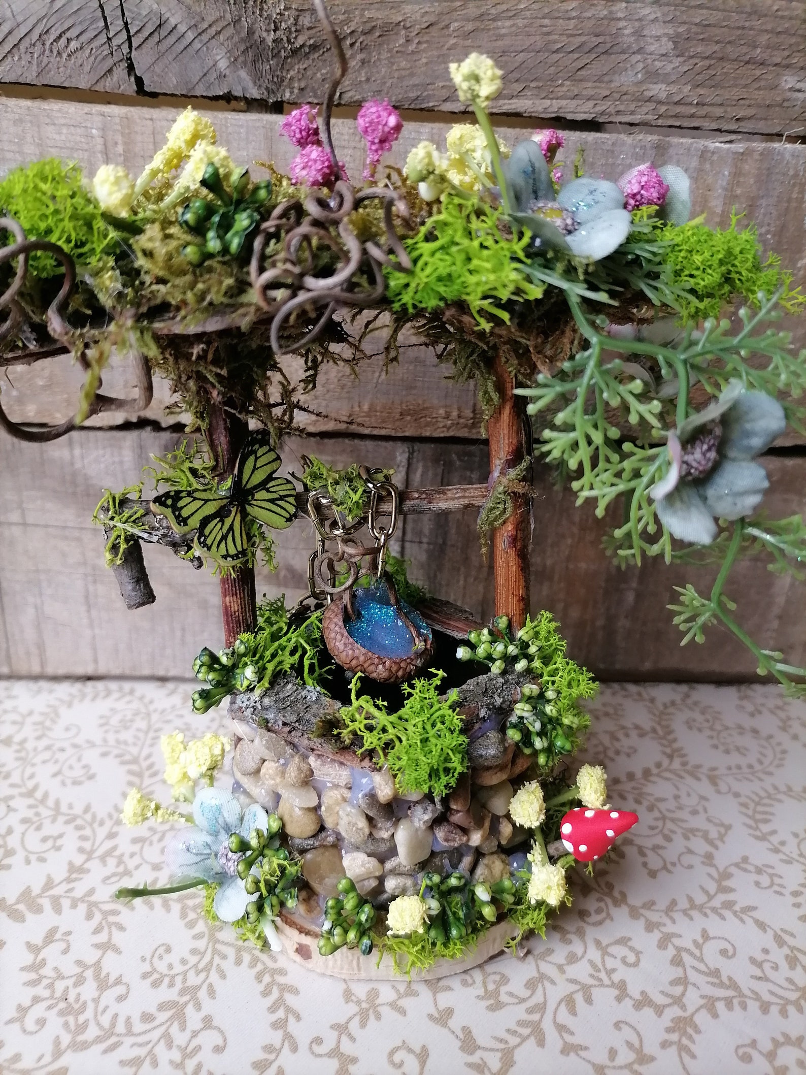Wishing Well, Fairy Garden Well, Miniature Well, Mini Garden Decoration ...