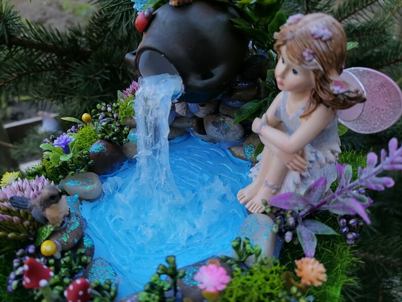 Fairies Garden Pond Fairy Pond With Waterfall Fairy Pond | Etsy
