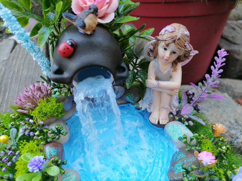 Fairies Garden Pond Fairy Pond With Waterfall Fairy Pond | Etsy