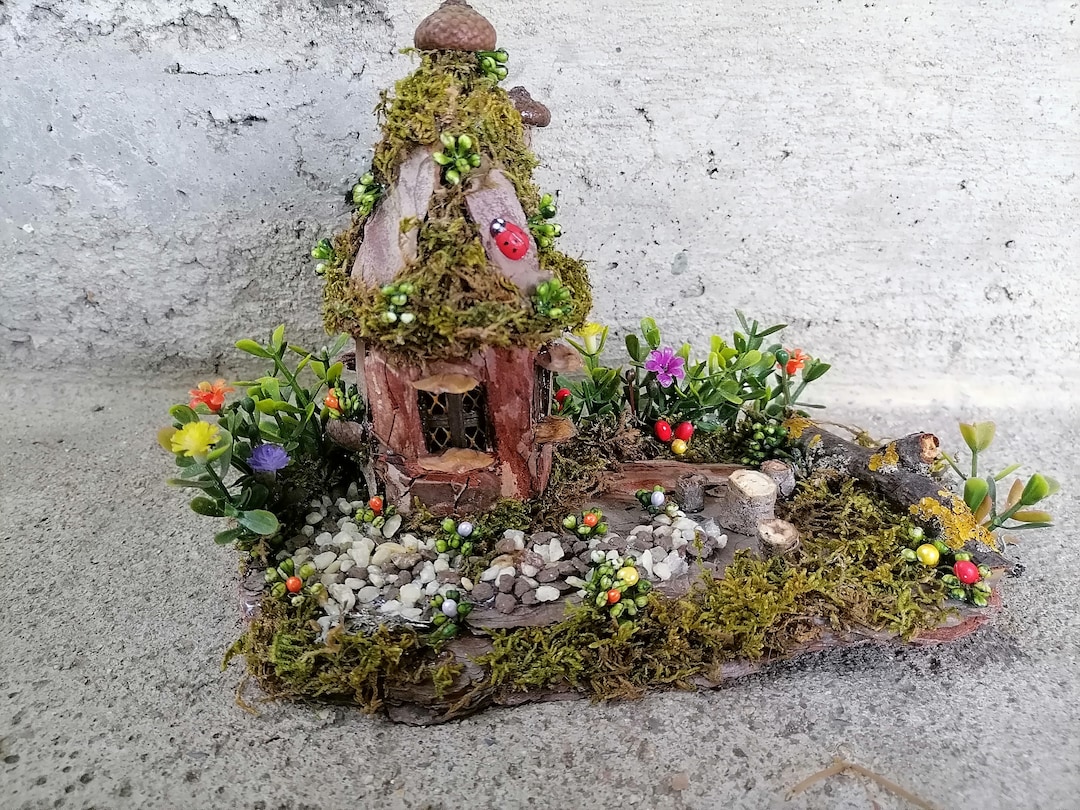 Tiny Fairy House Fairy Cottage Miniature House Miniature - Etsy