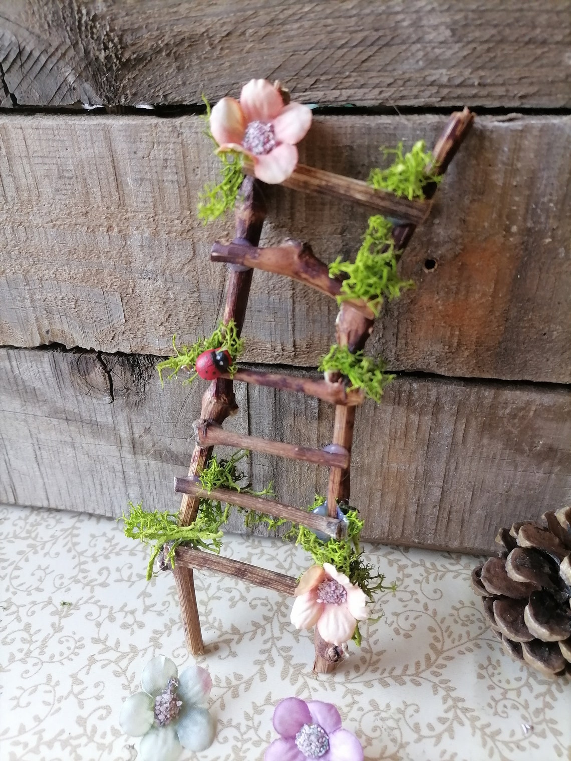 Miniature Ladder, Fairy Ladder, Fairy Furniture, Twig Ladder, Fairy ...