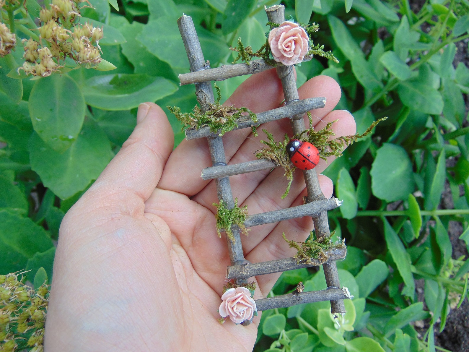 Miniature Ladder, Fairy Ladder, Fairy Furniture, Twig Ladder, Fairy ...