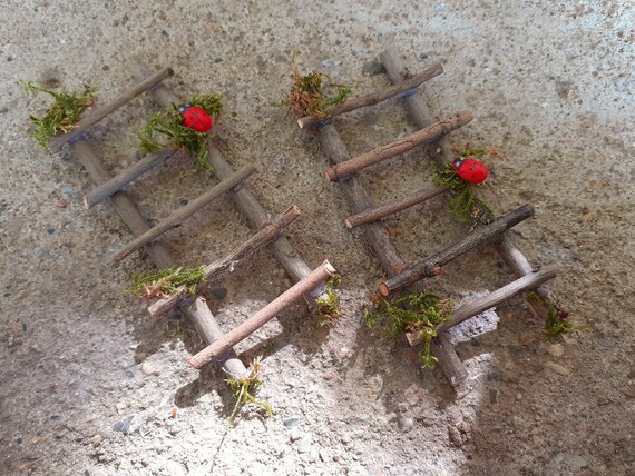 Miniature Ladder Fairy Ladder Fairy Furniture Twig Ladder - Etsy