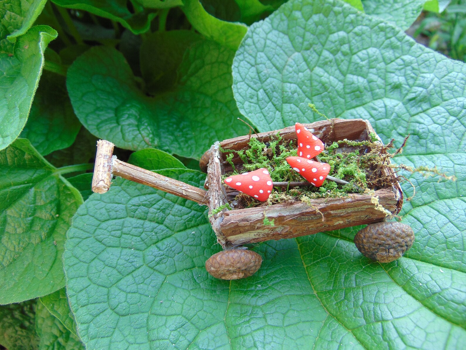 Fairy Garden Wagon, Miniature Wagon, Fairy Garden Accessories, Wood ...