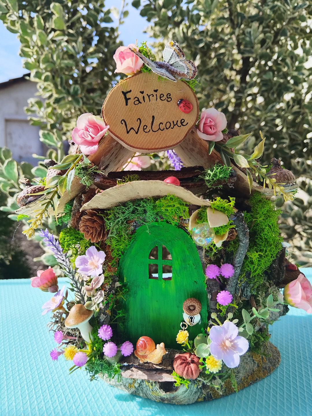 OOAK Fairy House With Toilet, Fairy Cottage, Easter Gift, Easter ...