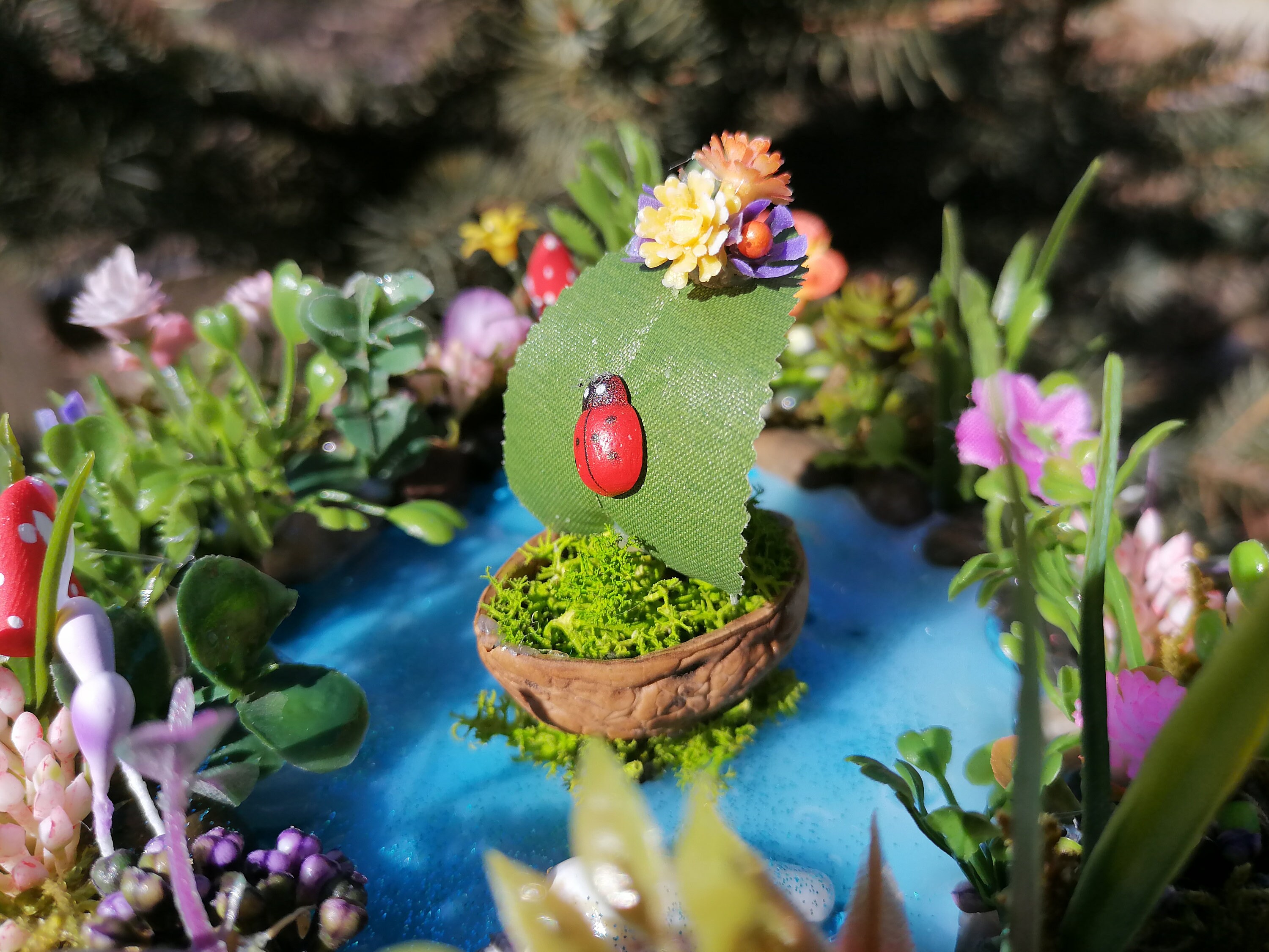 Tiny Walnut Boat Fairy Garden Boat Miniature Boat Miniature - Etsy