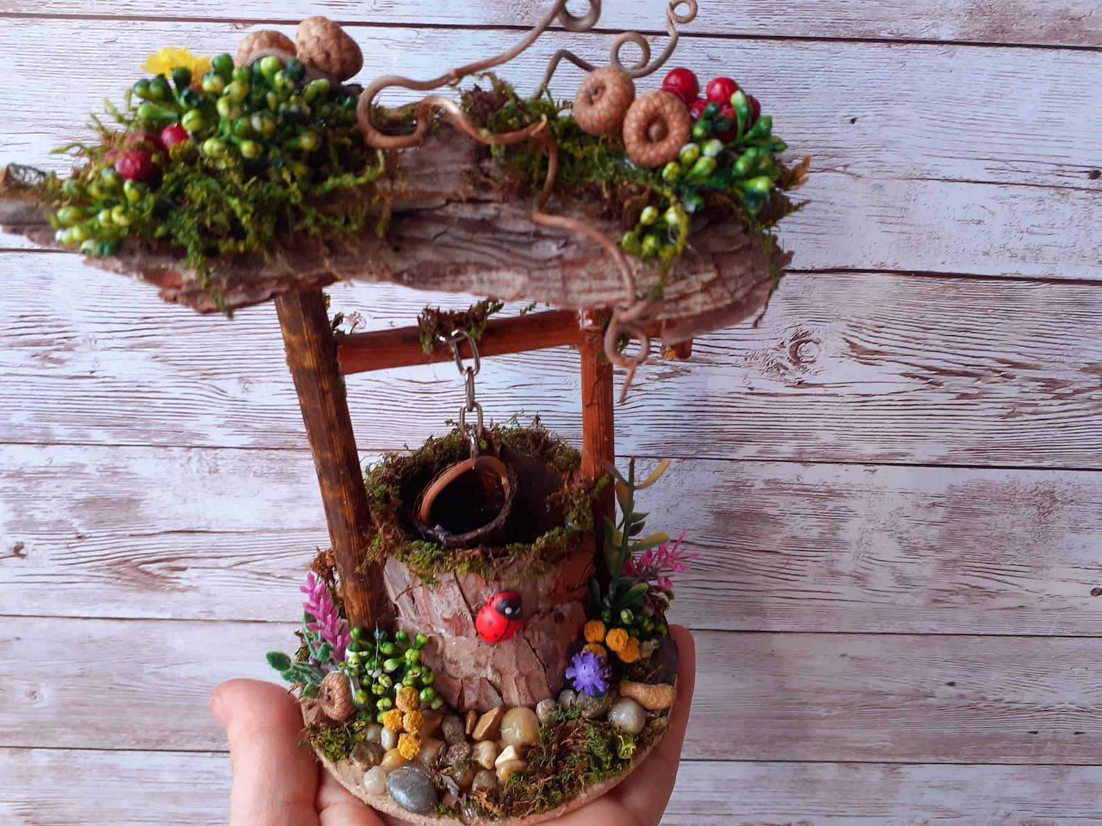 Wishing Well, Fairy Garden Well, Miniature Well, Mini Garden Decoration ...