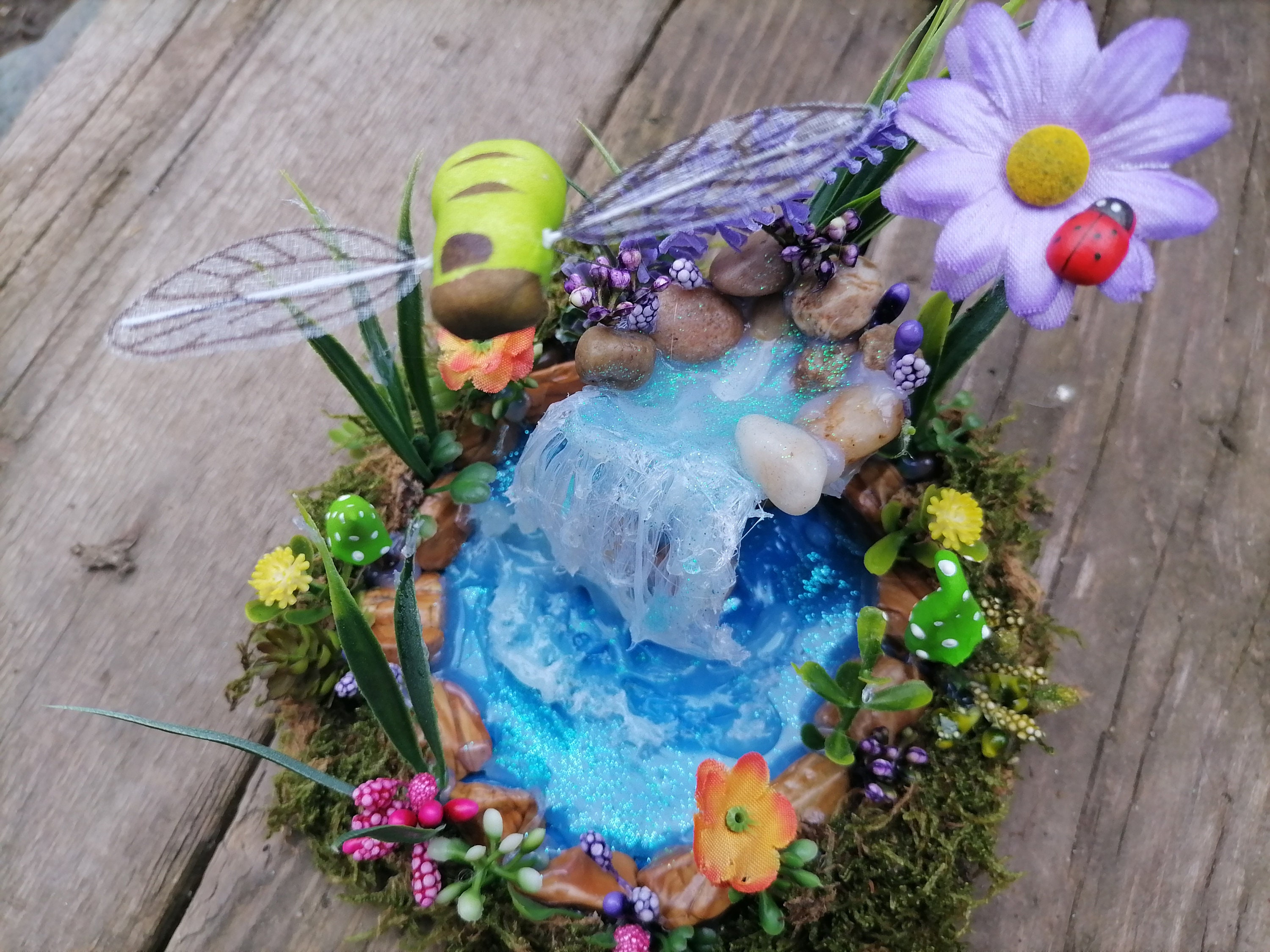 Fairy Garden Pond Waterfall Fairy Pond Miniature Pond - Etsy
