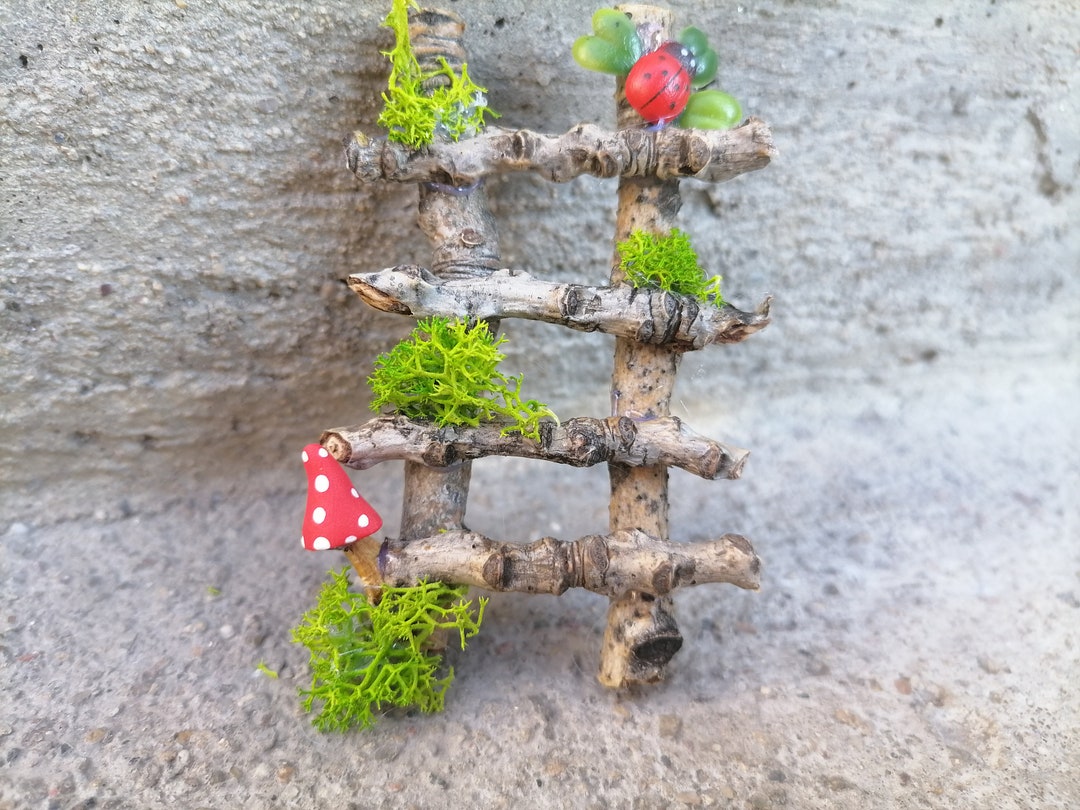 4" Long Ladder, Miniature Ladder, Fairy House Accessories, Fairy ...