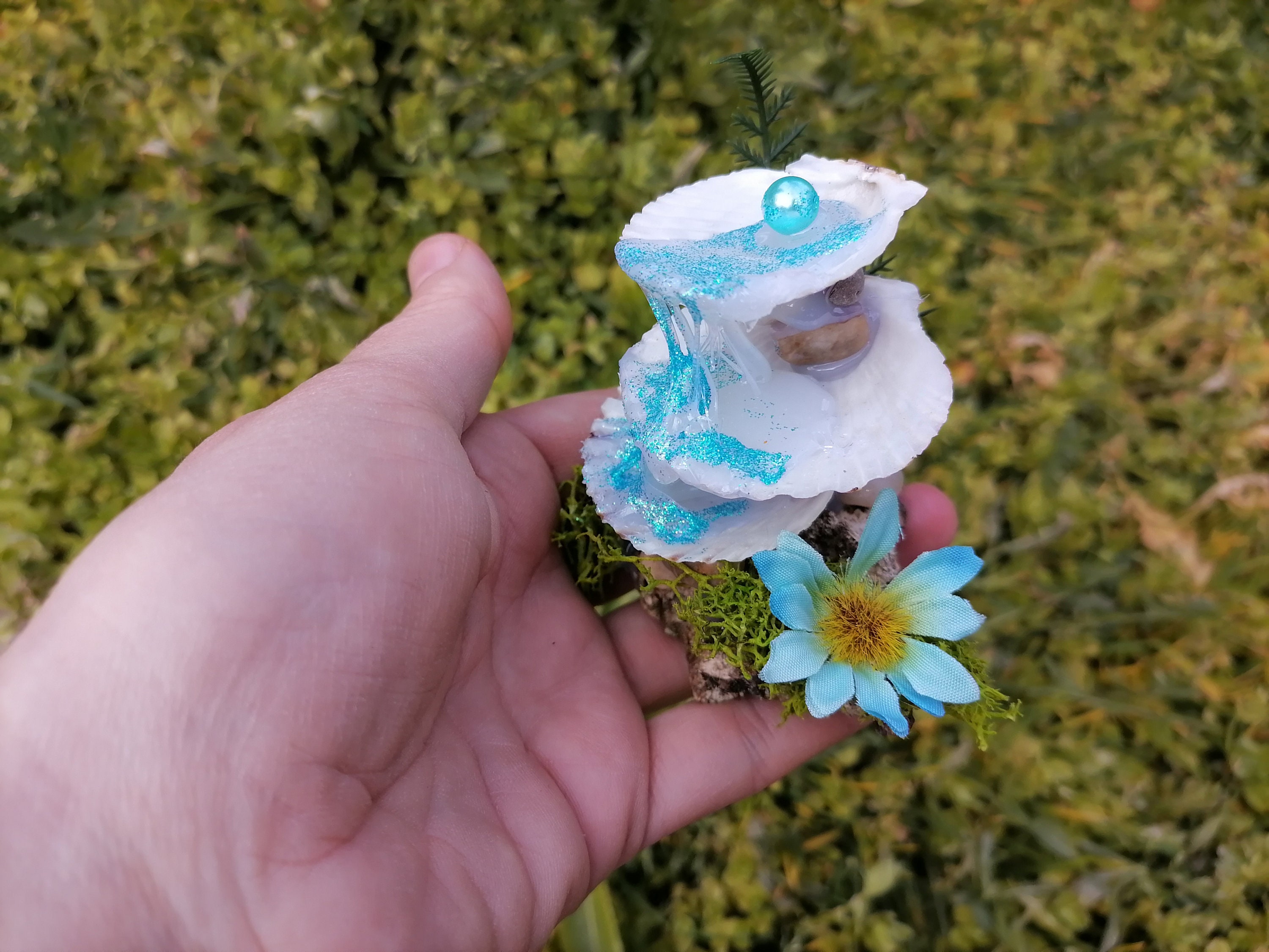 Shell fountain Fairy fountain Garden Fountain Miniature | Etsy