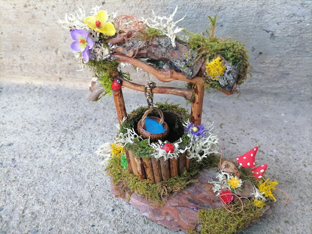 Wishing Well, Fairy Garden Well, Miniature Well, Mini Garden Decoration ...