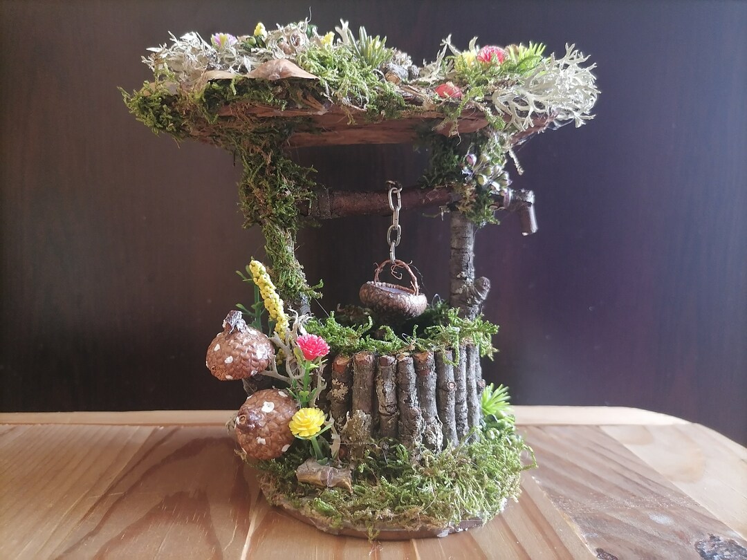 Wishing Well, Fairy Garden Well, Miniature Well, Mini Garden Decoration ...