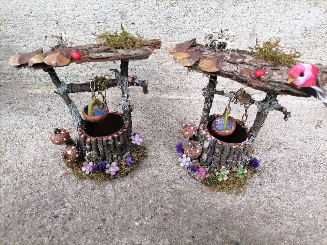 Wishing Well Fairy Garden Well Miniature Well Mini Garden - Etsy