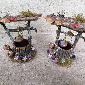 Wishing Well, Fairy Garden Well, Miniature Well, Mini Garden Decoration ...