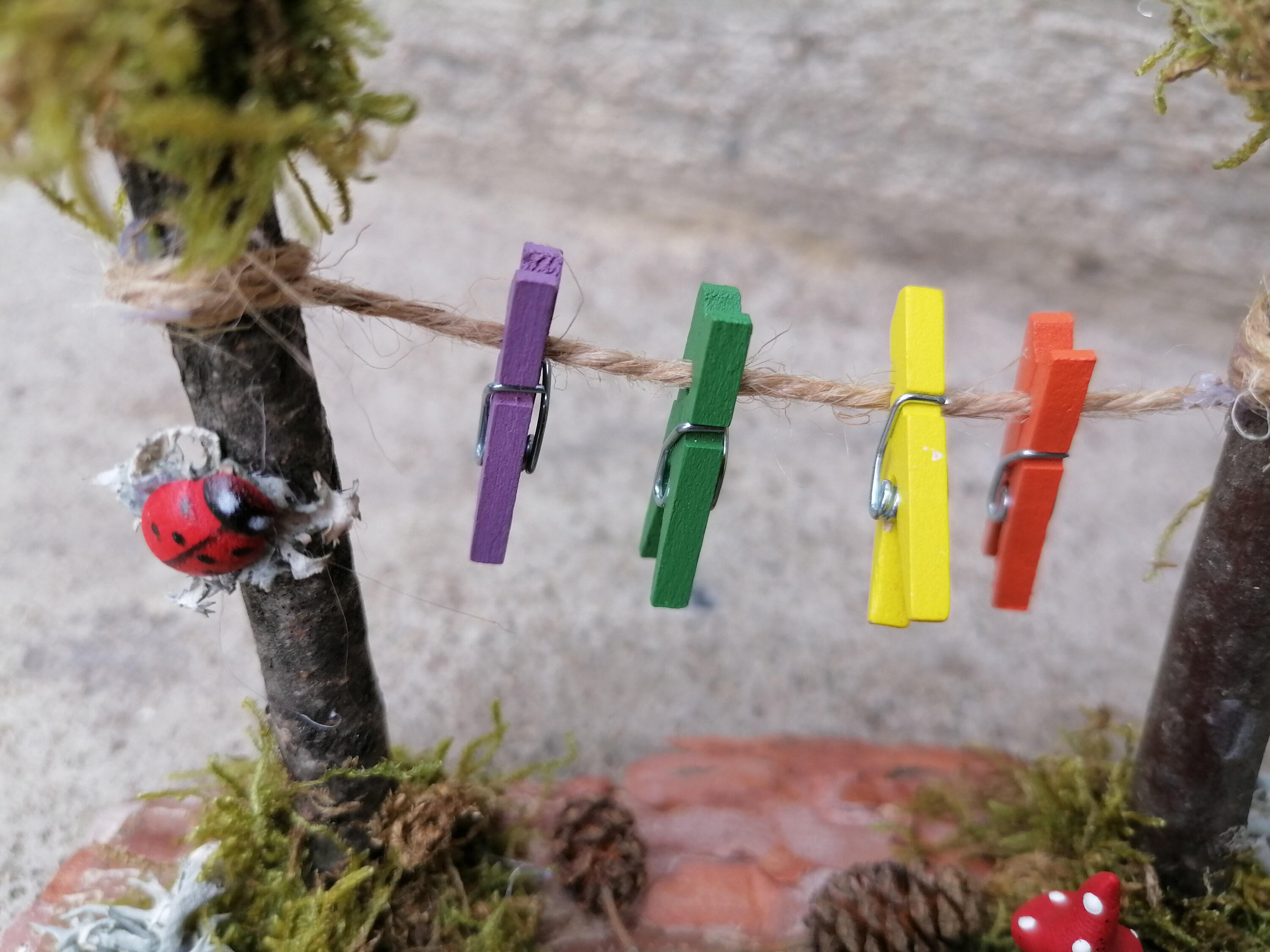 Fairy Garden Clothesline Miniature Clothes Pins Fairy | Etsy