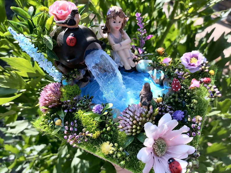 Fairies Garden Pond Fairy Pond With Waterfall Fairy Pond | Etsy
