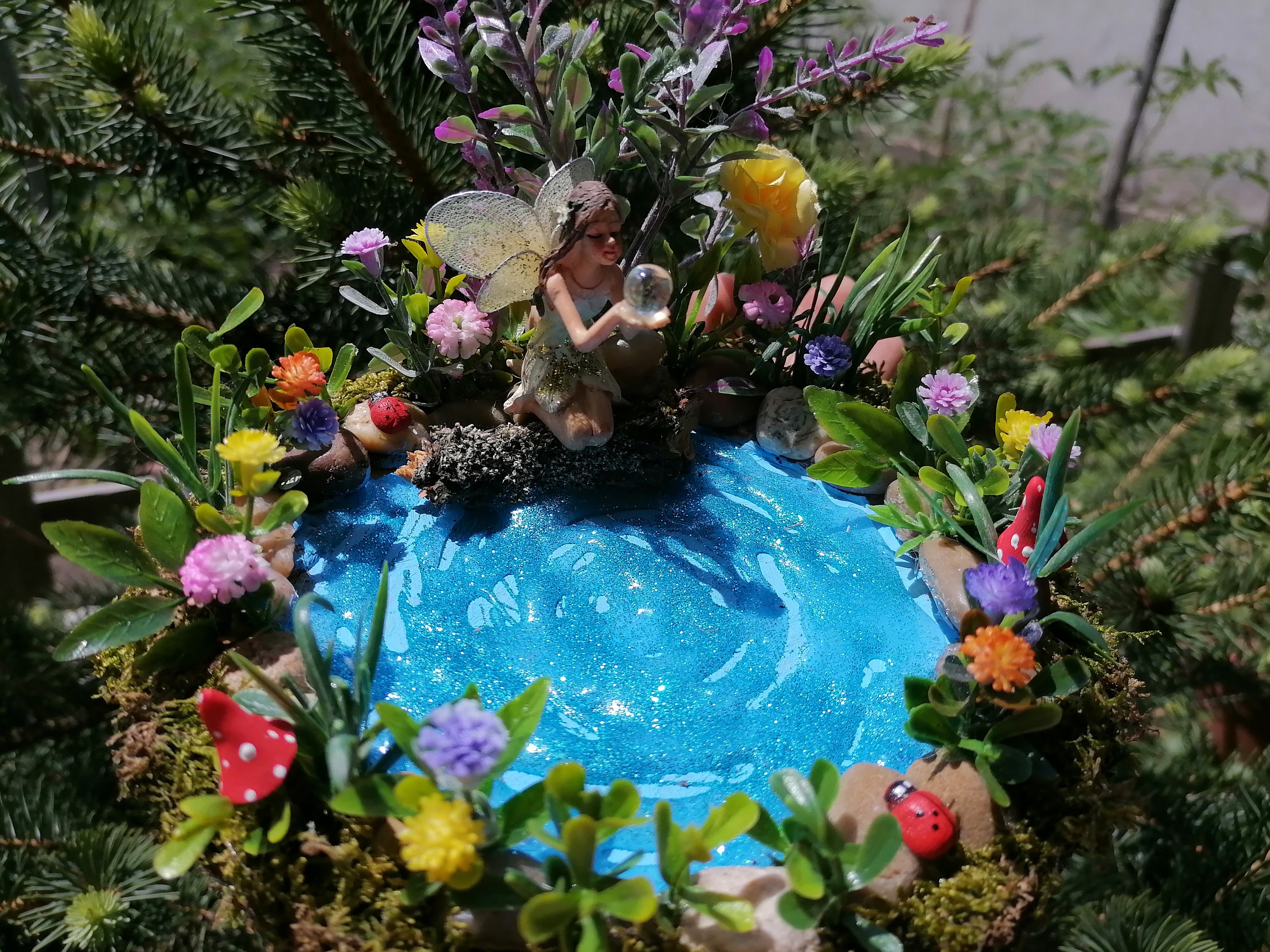 7 pond Fairies Garden Pond Fairy pond with waterfall | Etsy