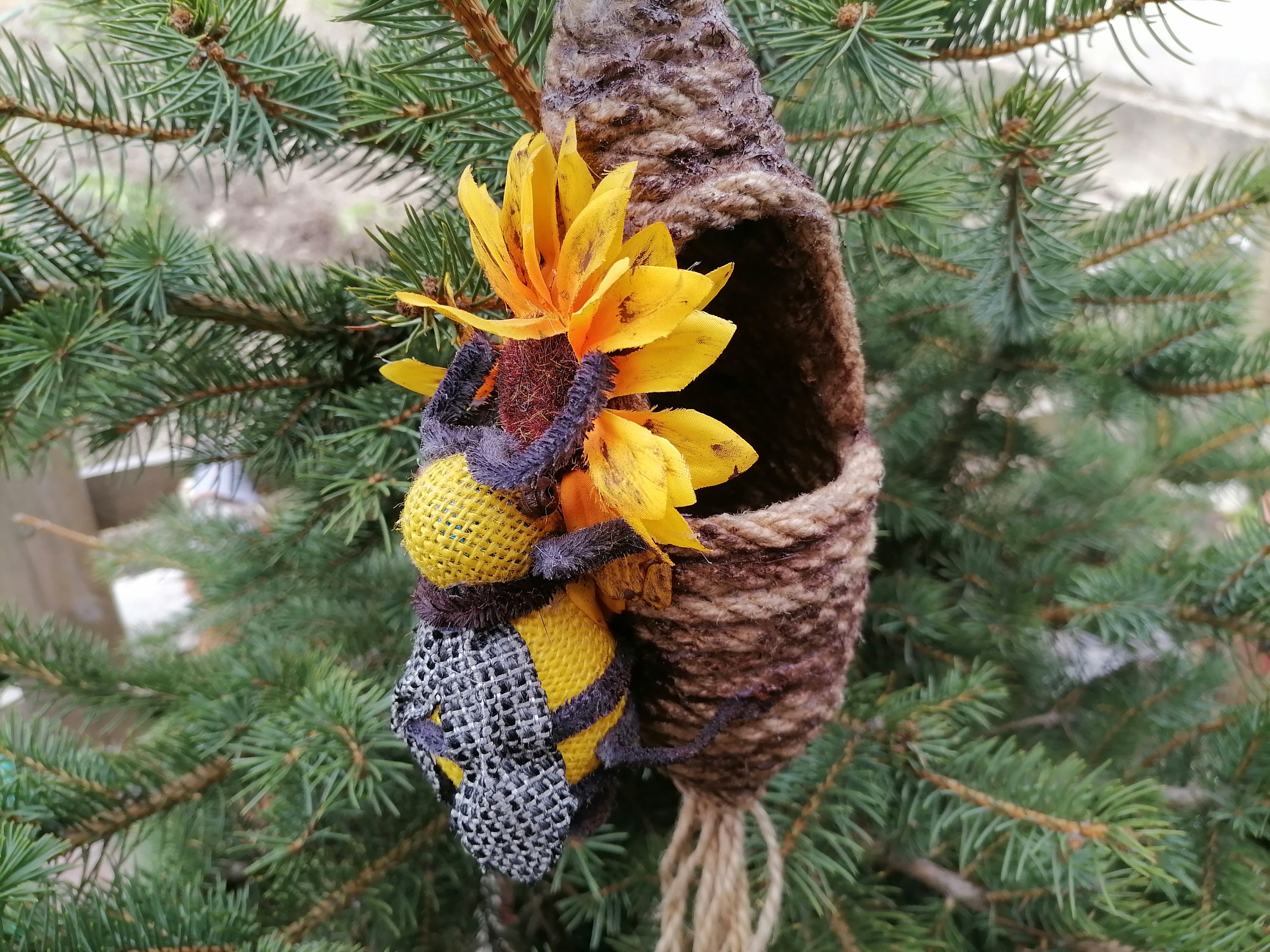 Handmade bee hive Rustic Honey Bee Decor Farmhouse Bee skep | Etsy