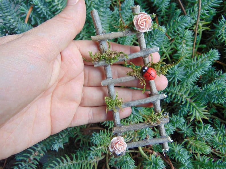 Miniature Ladder Fairy Ladder Fairy Furniture Twig Ladder - Etsy