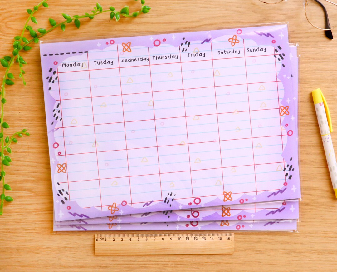 A4 Undated Monthly Planner, Tearable Notepad for Efficient Planning ...