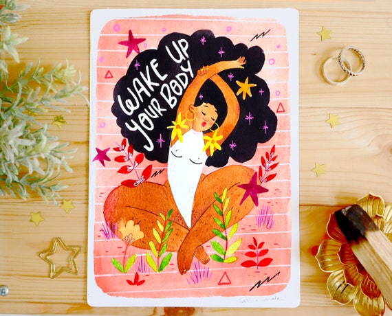 Body Positivity Awareness Art Print Mental Health art Body | Etsy