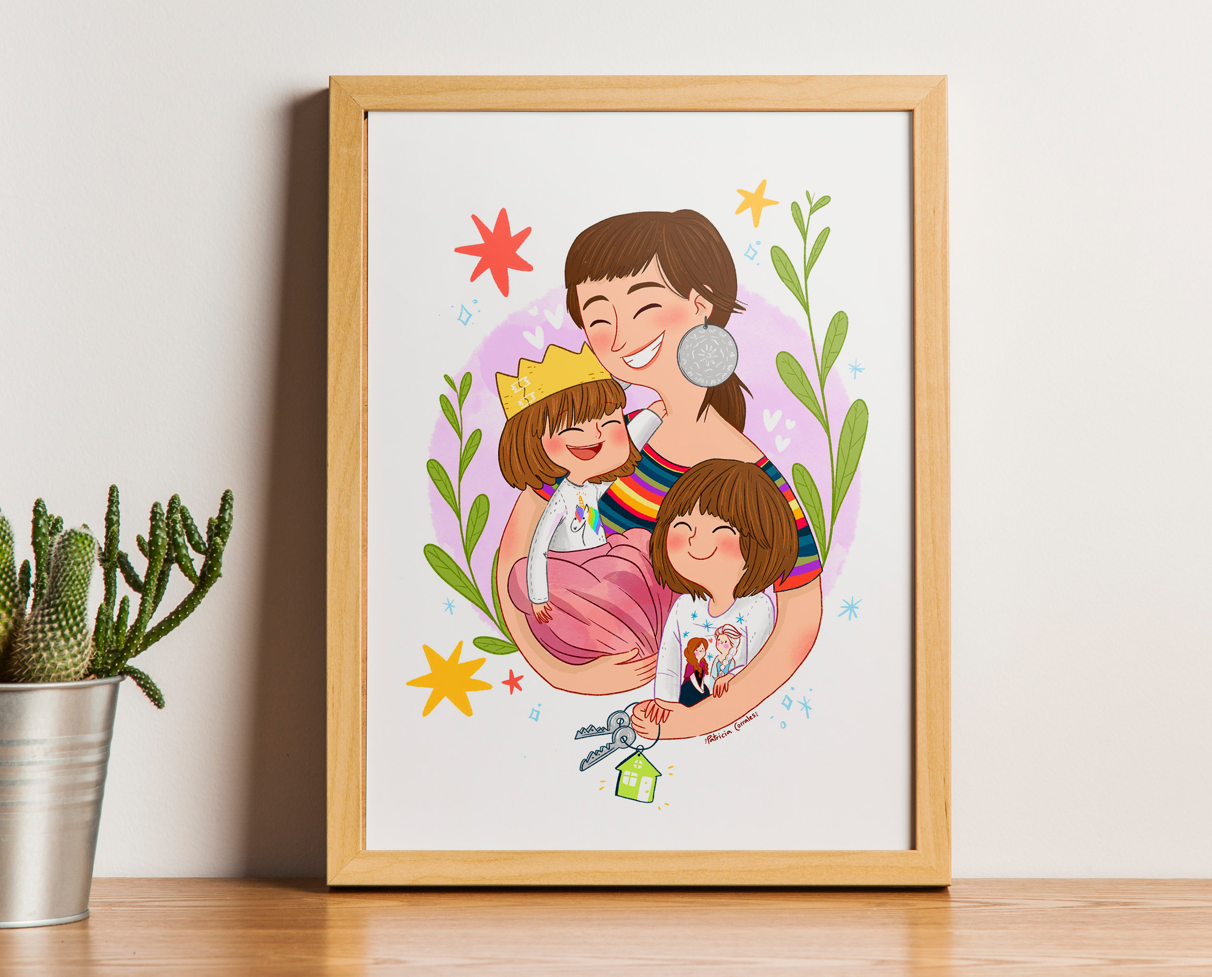 PERSONALIZED FAMILY PORTRAIT Print Custom Family Art Print - Etsy