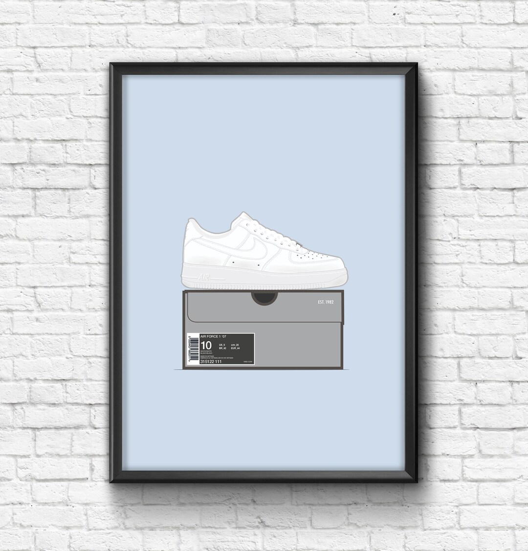 Air Force 1, Sneaker, Swoosh, Nike, Box Fresh, Trainers, Modern Print ...
